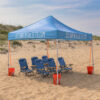 Beach Canopy Setup with 6 Beach Chairs - Ocean Rentals